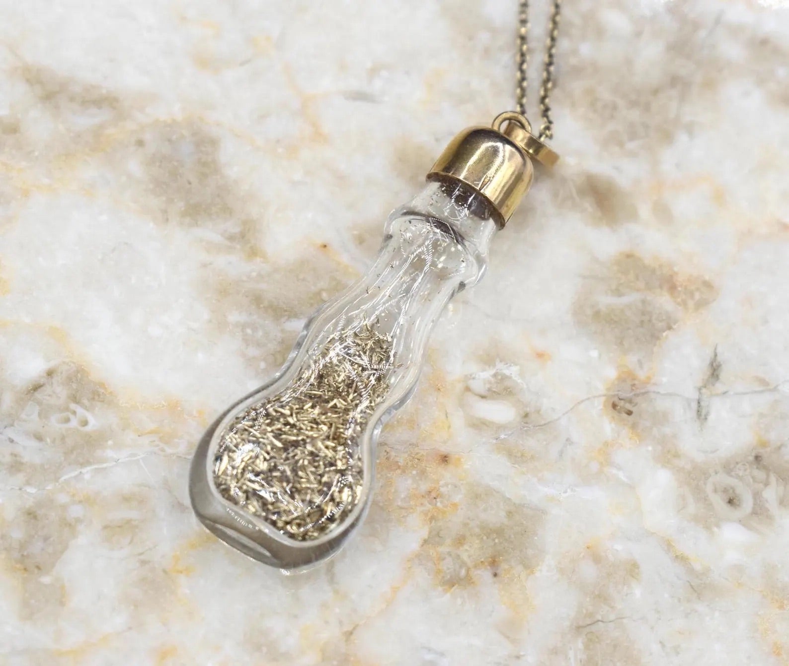 Vintage 14k Gold Flake Bottle Pendant c.1970s – LUXXOR Vintage